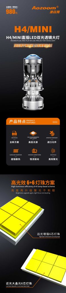 H4 MINI LED PROJECTOR - Aozoom Group
